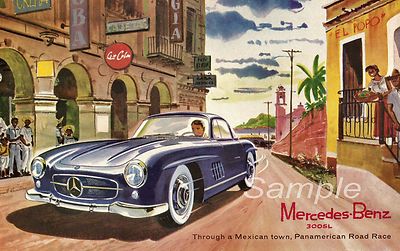 VINTAGE MERCEDES BENZ 300SL ADVERTISING A2 POSTER PRINT | eBay.de