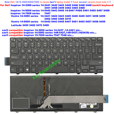 New for Dell Inspiron 14-3000 3445 3446 3449 3458 3459 3468 US Keyboard ...