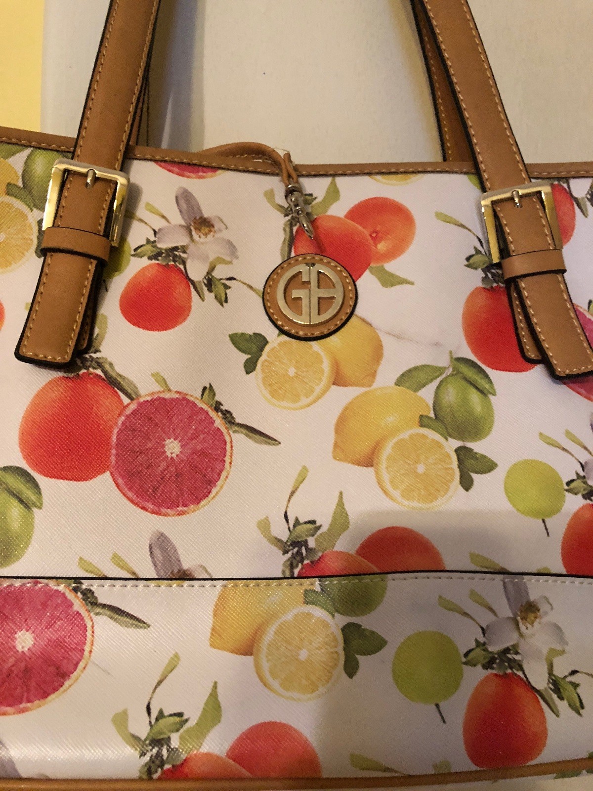 Giani Bernini Fruits Salad Citrus Print Tote | eBay