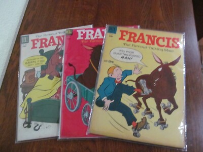 FRANCIS THE TALKING MULE (FOUR COLOR) #465, 579, 621, VINTAGE DELL COMICS, VG | eBay