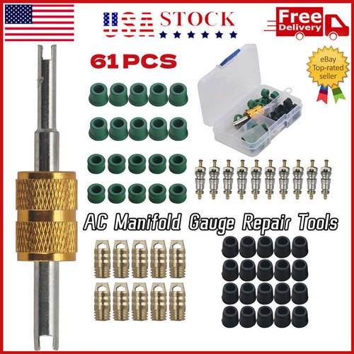 61PCS AC Manifold Gauge Repair Tools Kit 40pcs Rubber Hose Gaskets ...