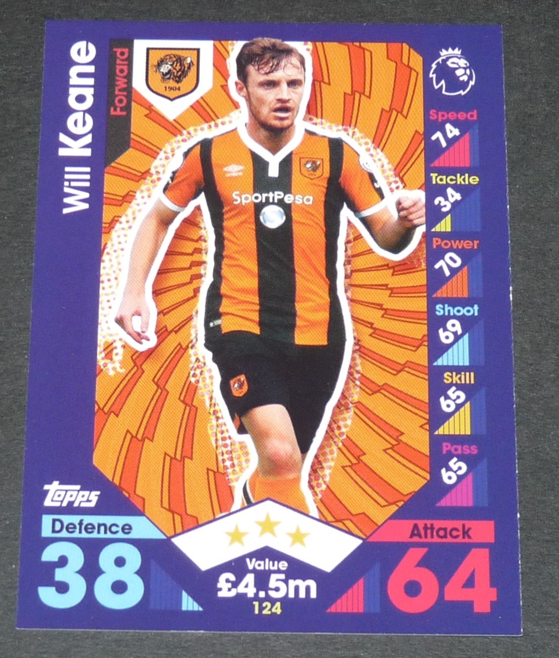 KEANE HULL CITY TIGERS FOOTBALL TOPPS MATCH ATTAX PREMIER LEAGUE 2016 ...