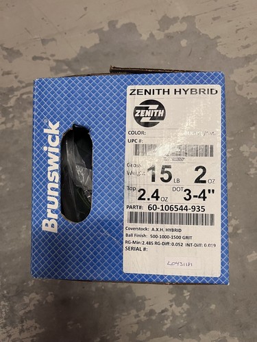 NEW - NIB 15lb Brunswick "ZENITH HYBRID" UNDRILLED | eBay