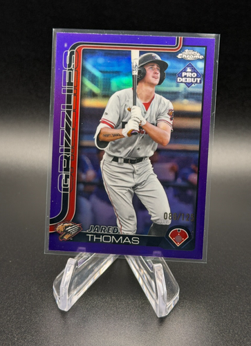 2025 Topps Pro Debut Chrome Jared Thomas Purple Refractor /125 #PDC-27 ...