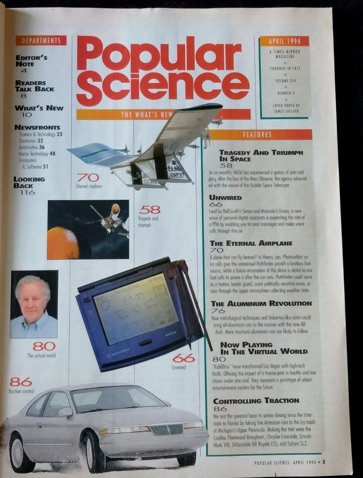 Popular Science Magazine April 1994 Tragedy and Triumph in Space ...