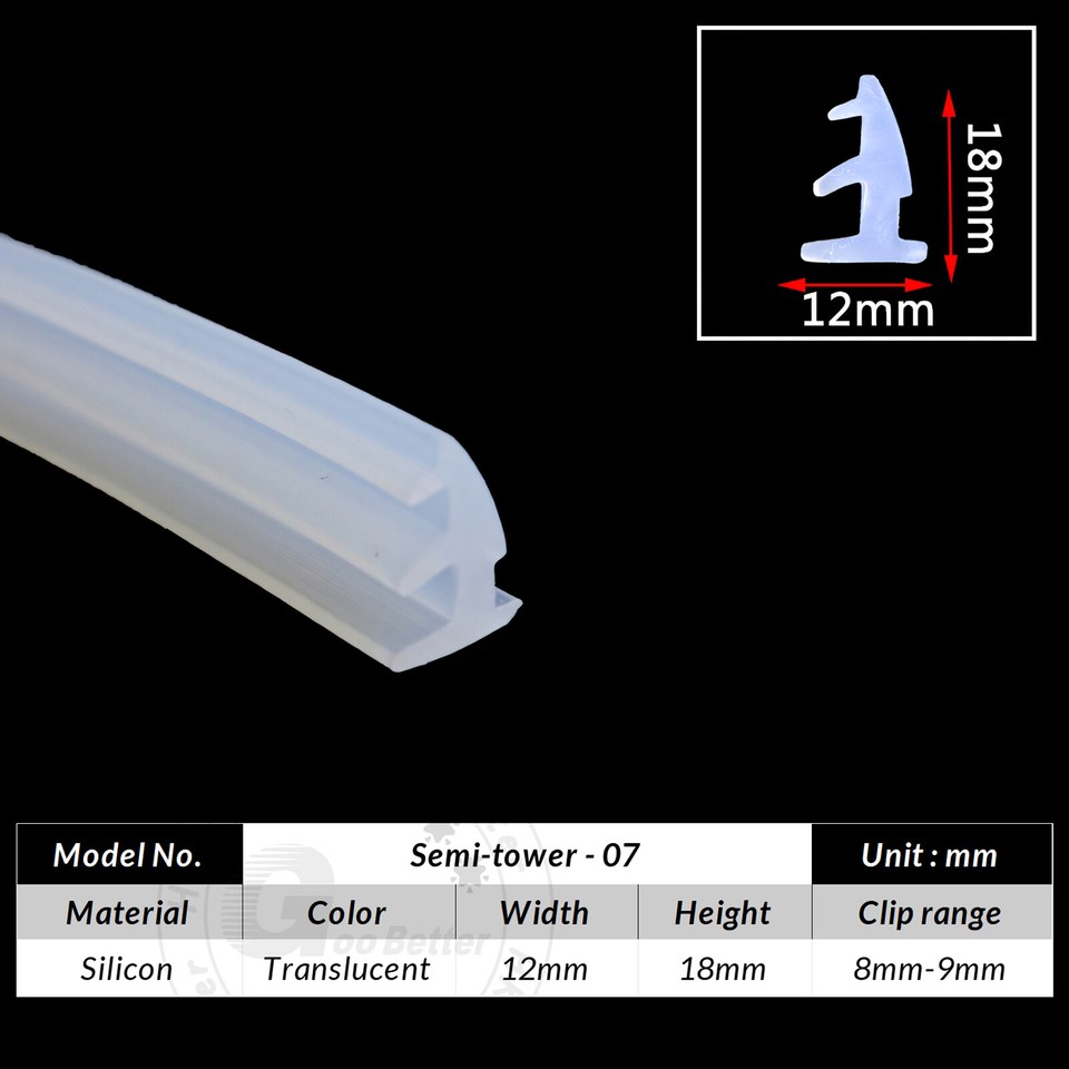 Silicone Rubber Window & Door Gasket Seal Flipper Glazing Rubber ...