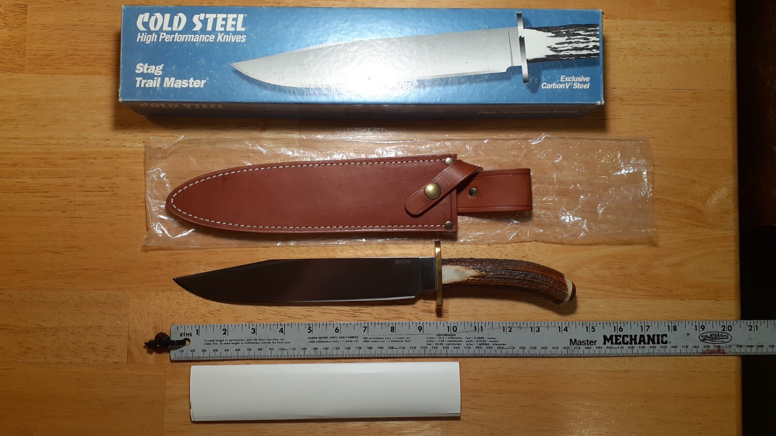 Cold Steel Stag Trail Master Bowie Carbon V USA Made | eBay