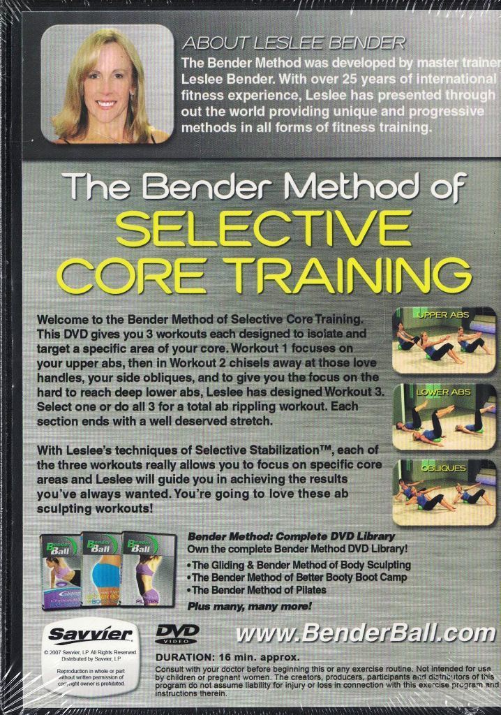 Bender Ball Method Selective Core Training Abs DVD Home Workout ...