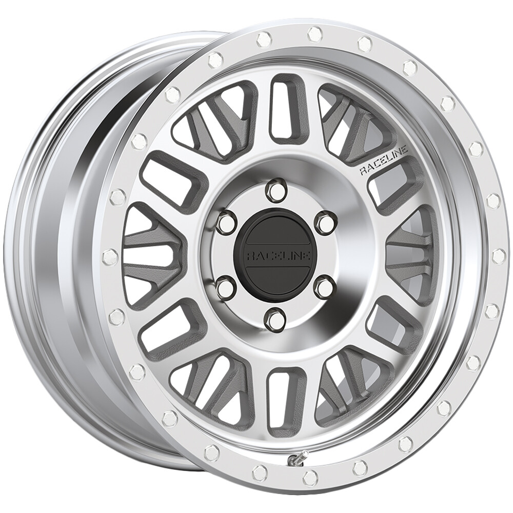 (Set of 4) Raceline 951MC Ryno 16x8 6x5.5" +0mm Machined Wheels Rims 16 ...