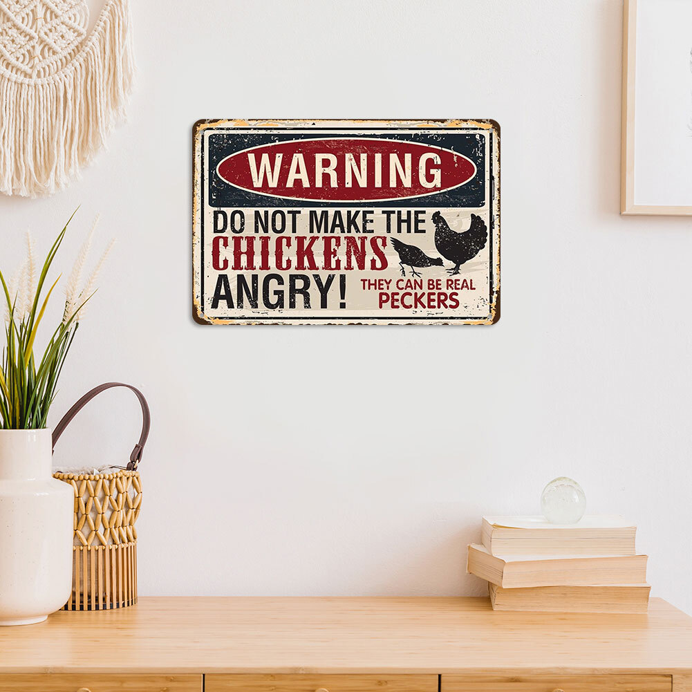 Vintage Metal Plate Tin Sign Plaque Warning Signs Wall Iron Painting ...