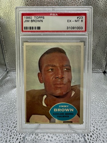 1960 Topps HOF JIM BROWN #23 EX-MT PSA 6 NICE CARD | eBay