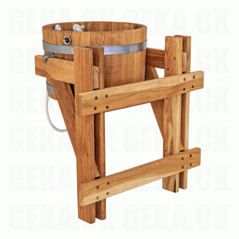 OAK Wood Sauna Bath Bucket Shower 10L / 23L SPA Pool Waterfall | eBay