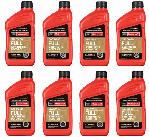 8 Quarts Engine Motor Oil OEM FORD MOTORCRAFT Full Synthetic SAE 5W-30 ...