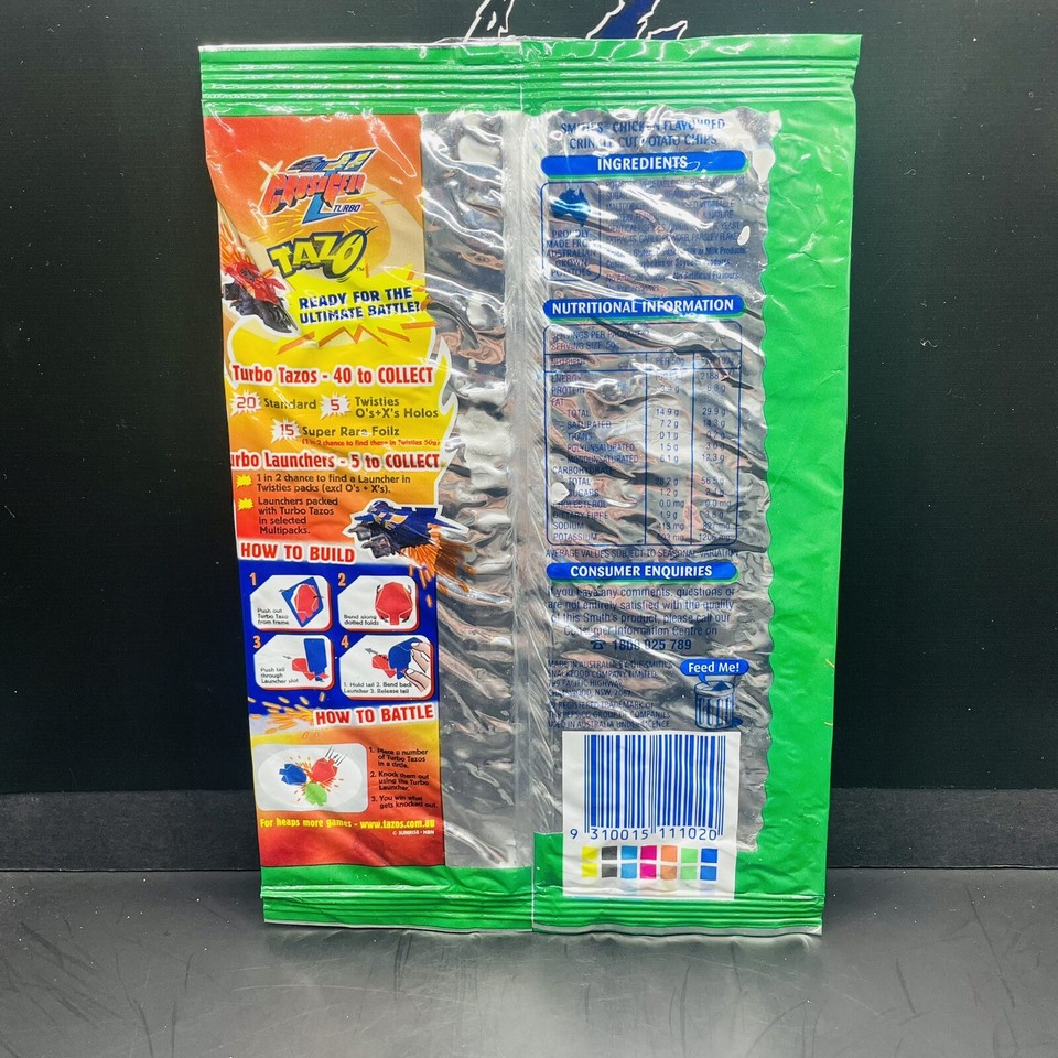 Crush Gear Turbo Smiths Tazo Chip Packet 2004 Promo Tazos Rare Chicken ...