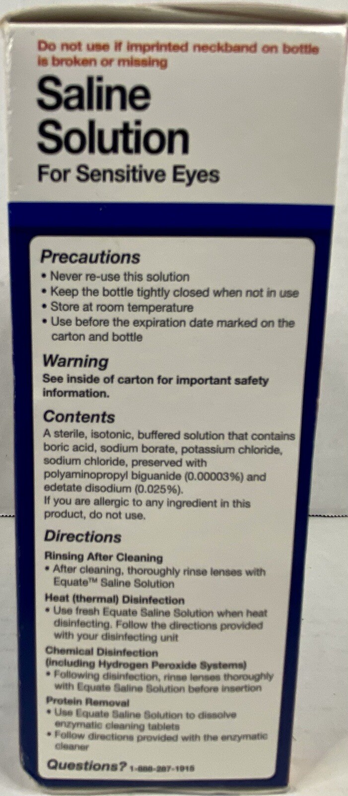 Equate Contact Lens Saline Solution for Sensitive Eyes, Twin Pack ...