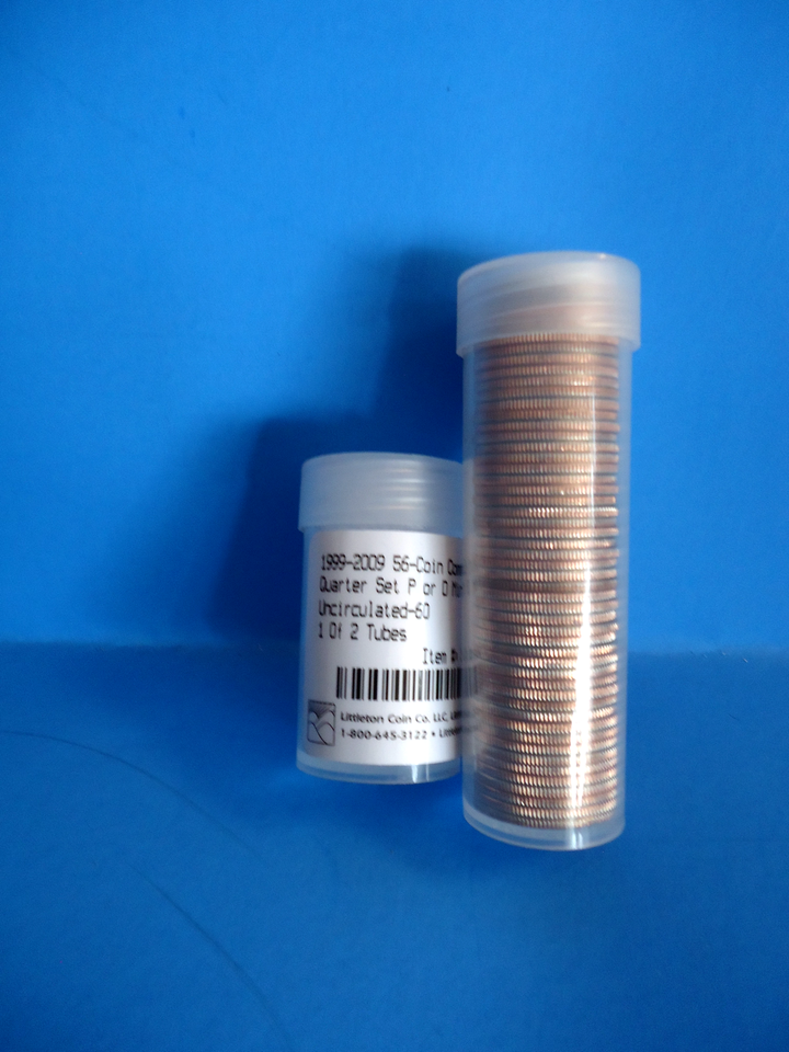 1999-2009 56 Coin Commemorative Quarter Set P orD Mint Uncir. Littleton ...