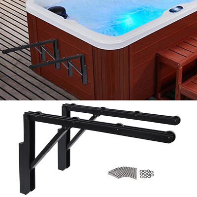 Spa Supply Hot Tub Cover Lift Foldable Hot Tub Cover Roller Racks Black ...