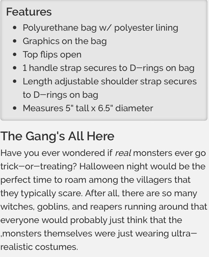 Cakeworthy Universal Monsters Trick Or Treat Bucket Crossbody New | eBay