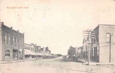 Businesses on Main Street, Burt, Iowa - 1909 Postcard | eBay