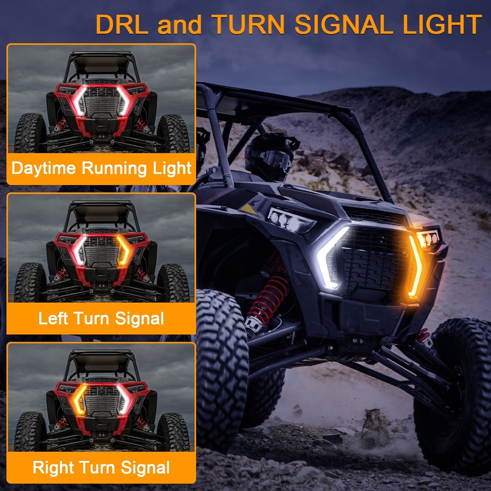 UTV Front LED Fang Accent Light Kit For 2019-2023 Polaris RZR XP XP4 ...