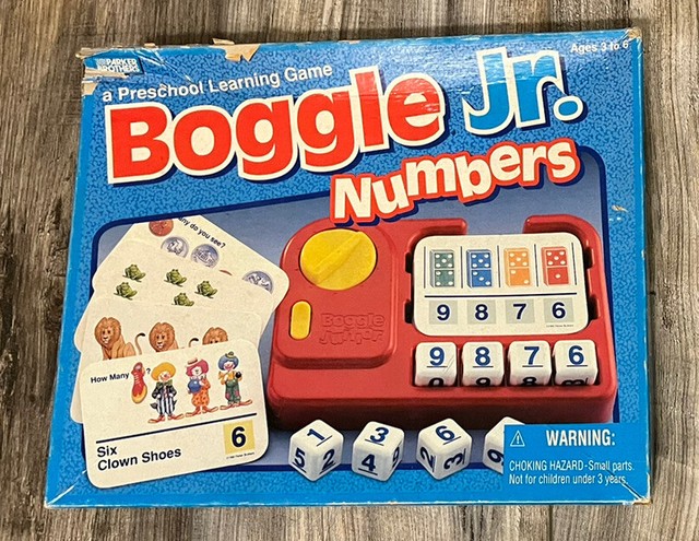 Parker Brothers Boggle Jr Numbers 1992 Preschool Learning Game Complete ...