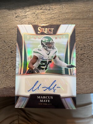 Marcus Maye New York Jets Panini Prizm Select Signatures Auto SSP-MMA ...
