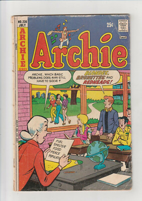 Archie #236 G Archie comic 1974 Classroom | eBay