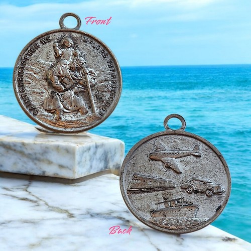 Vintage St. Christopher Travel Medal – Car Plane Train Boat Protection ...