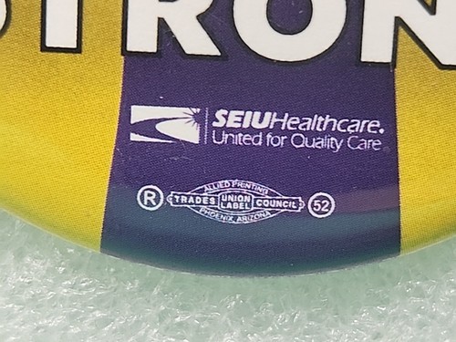 SEIU Healthcare Service Employees International Union Strong Fist Pin ...