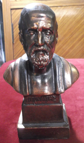 Hippocrates Father Western Medicine Metal Statue Bust Hippocratic Oath ...