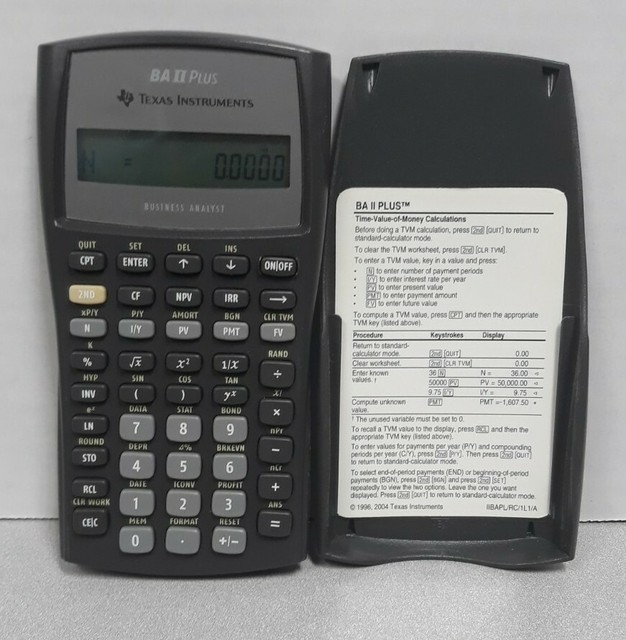 TI BA II Plus Advanced Business Analyst Calculator Texas Instruments ...