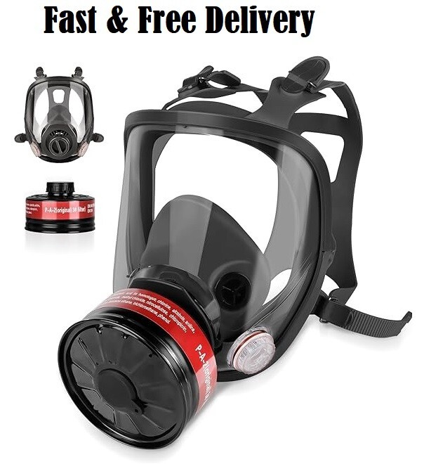 GAS MASK Survival Nuclear and Chemical Full Face GAS MASK with 40mm A ...