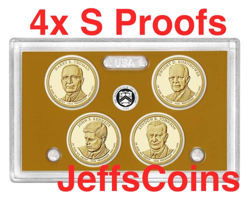 2015 S Presidential Dollars PROOF 4 Coin Mint Set Truman Eisenhower ...