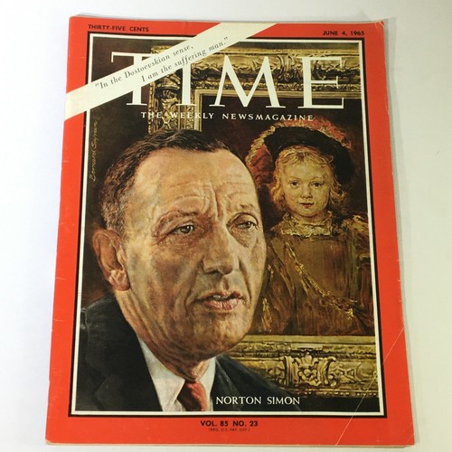 VTG Time Magazine June 4 1965 - Norton Simon, In The Dostoevskian Sense ...