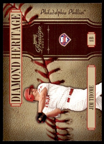 2005 Playoff Prestige Jim Thome Baseball Cards #DH-9 | eBay