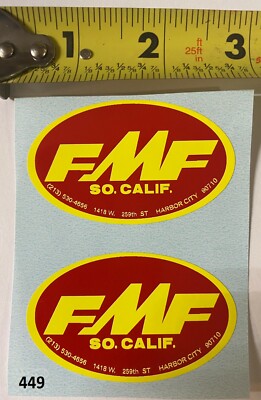 2! FMF sticker decal 2.5" Vintage RM RN YZ KX CR 125 250 360 400 500 ...