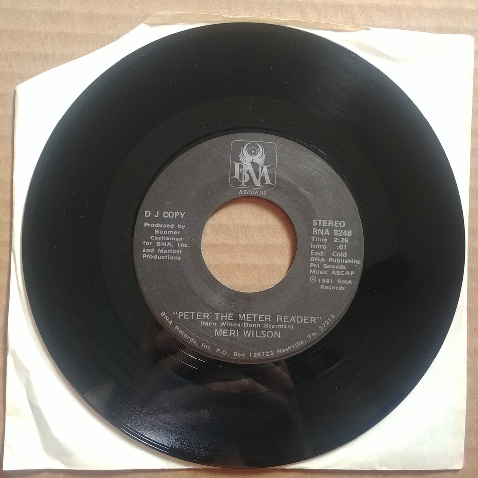 MERI WILSON Peter The Meter Reader 45 7" POP COMEDY Record Vinyl ...