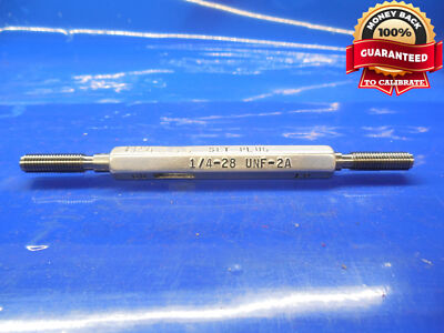 1/4 28 UNF 2A SPECIAL SET THREAD PLUG GAGE .25 GO NO GO PD'S = .2256 ...