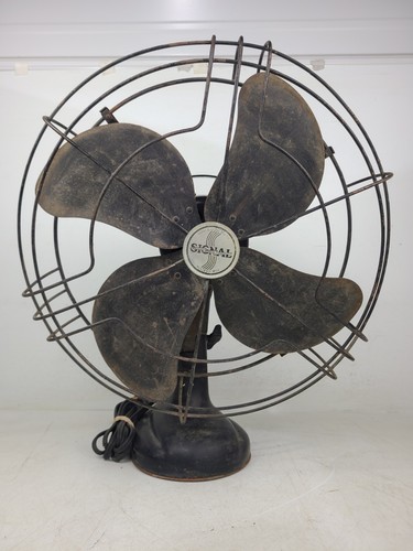 Vintage 22" Antique Signal Electric Co 1251 Black Electric Metal Fan ...
