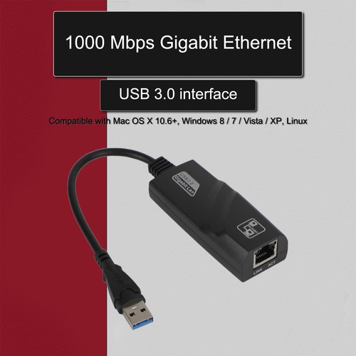 USB to Ethernet 10/100/1000 Gigabit Mbps RJ45 Ethernet Network LAN ...