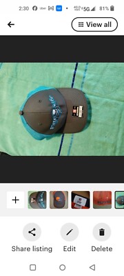 Diesel Life Snapback Cap With Stickers Blue And Black | eBay