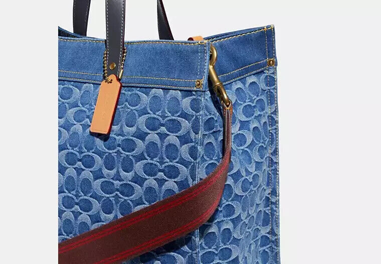 Coach Field Tote 40 In Signature Denim CA279 Indigo Washed Denim $550 ...