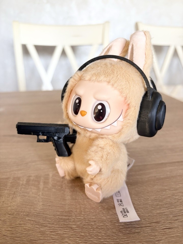 Mini Toy Prop Gun And Headphones Accessory For Labubu | eBay