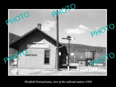 OLD 8x6 HISTORIC PHOTO OF WESTFIELD PENNSYLVANIA THE RAILROAD STATION ...