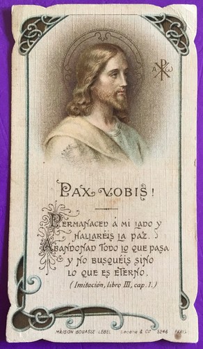 Rare Holy Card Of Jesus “PAX VOBIS” -Ref. 9927 | eBay