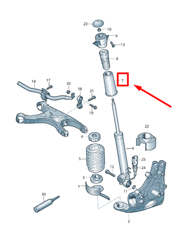 PORSCHE MACAN 95B Rear Shock Absorber Protective Cap 8K0512137A NEW ...