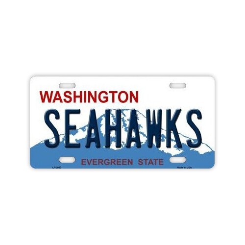 License Plate, Metal Vanity Tag Cover, Seattle Seahawks, 12" x 6" | eBay