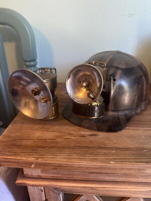 Antique Tiger M S A Comfo Cap Coal Miners Helmet 2 Carbide Miners ...