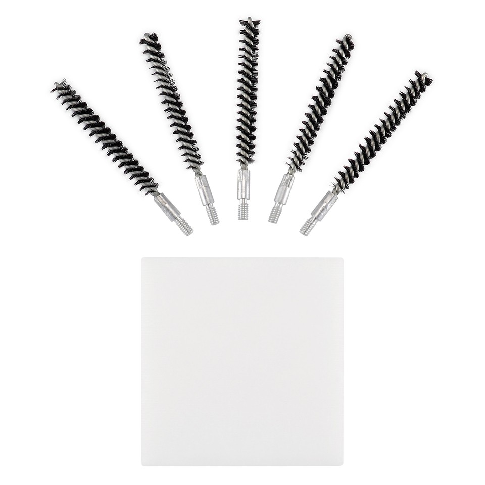 5Pcs Caliber Nylon Bristle Bore Cleaning Brush Thread with 50 Patches ...