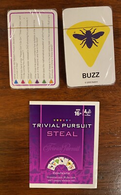 Trivial Pursuit Steal Card Game New Cards Never Opened Hasbro 16+ | eBay